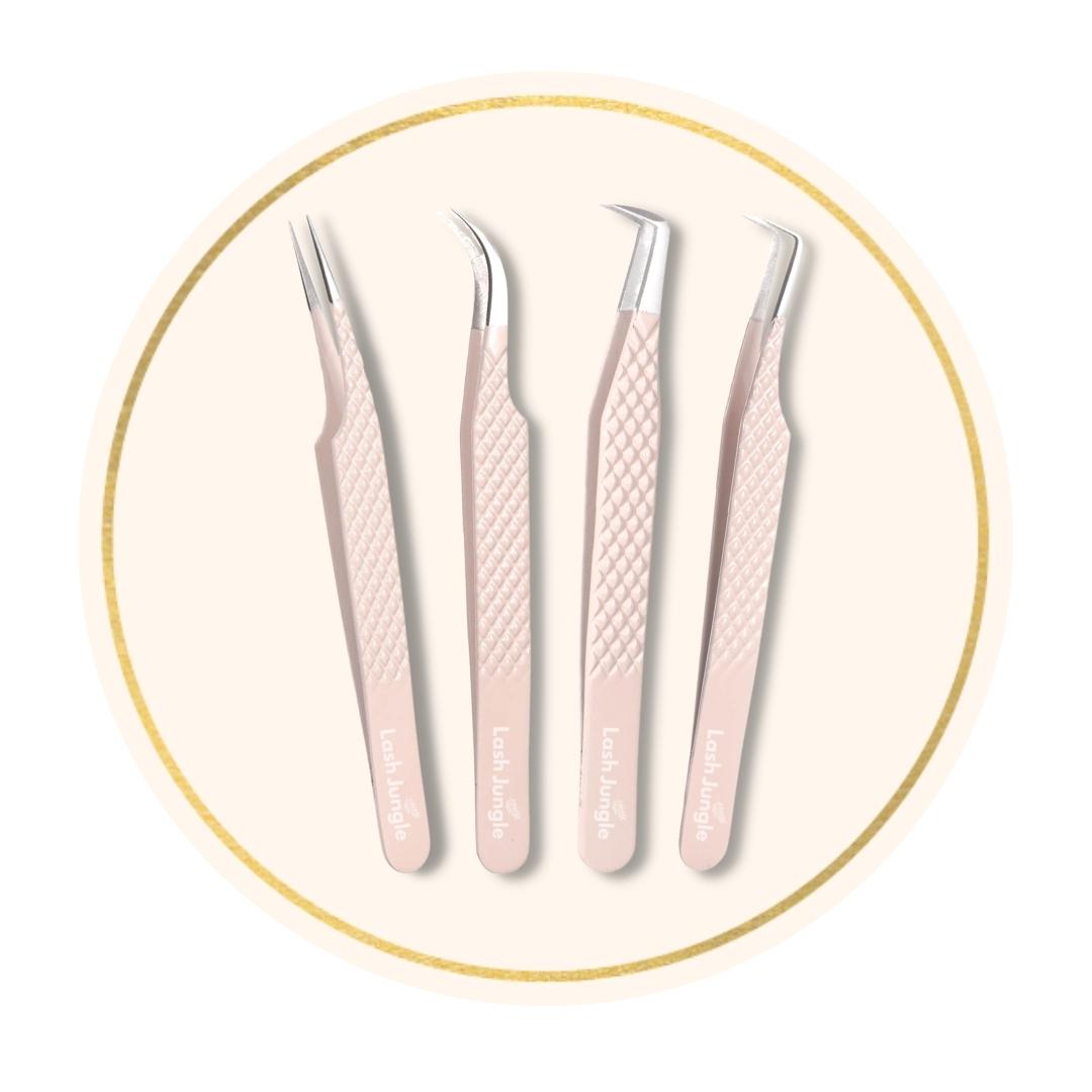 Pink Series | Eyelash Extension Tweezer Bundle – Lash Jungle